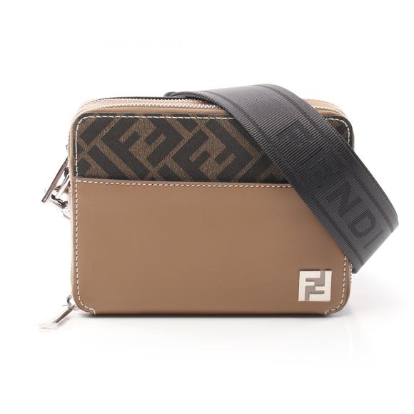 Fendi | Bags | Fendi Squared Ff Square Ff Shoulder Bag Leather Brown ...